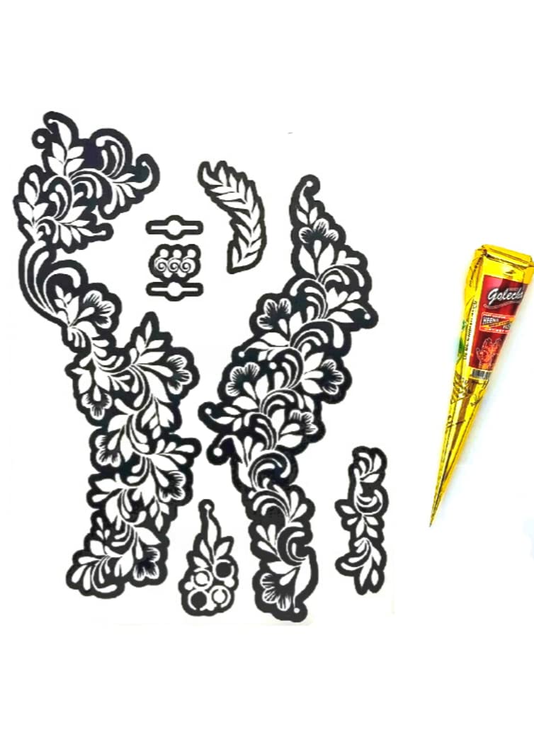 Buy Henna Stickers, New Designs, Temporary Tattoo Kit, Arabic Mehndi ...
