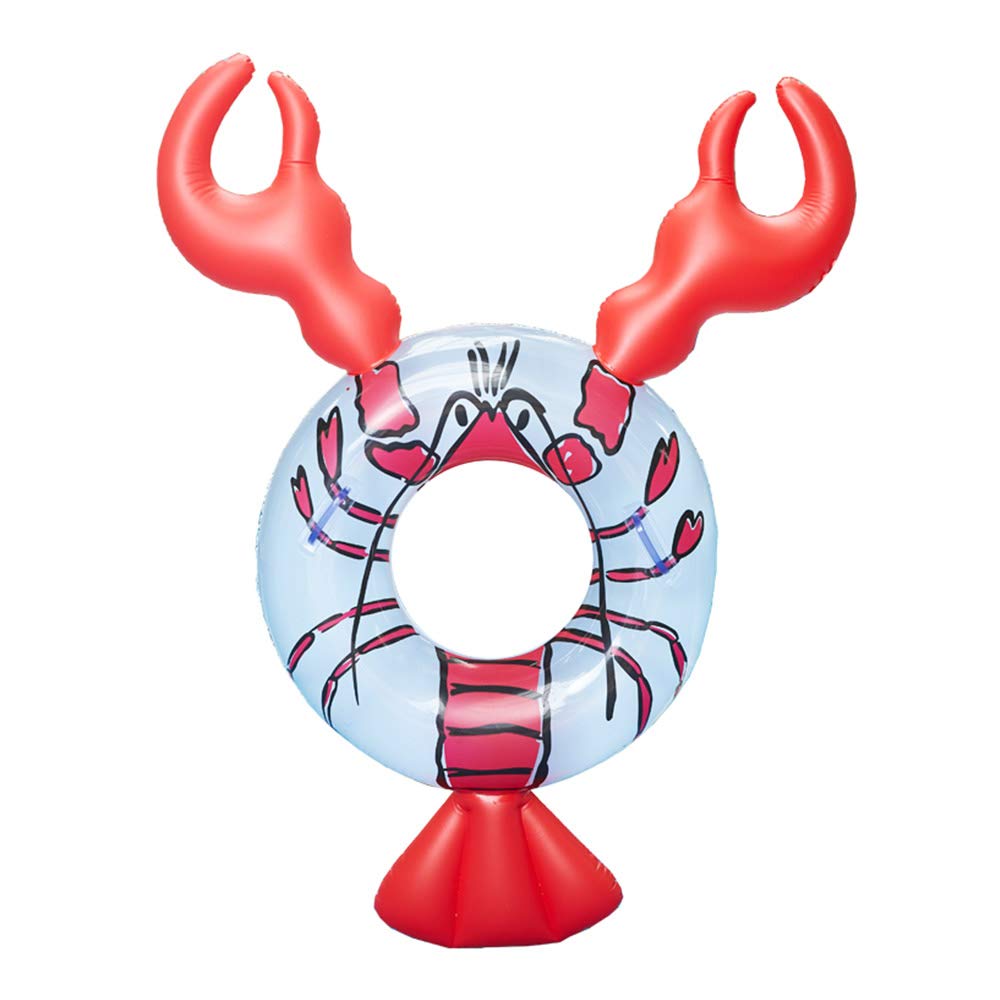 Nivvi 160cm Inflatable Animal Swim Ring Giant Lobster Swimming Ring ...