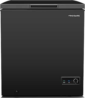 FRIGIDAIRE EFRF5003-BLACK Chest Deep Freezer-Garage-Ready, 5.0 Cu. Ft ...