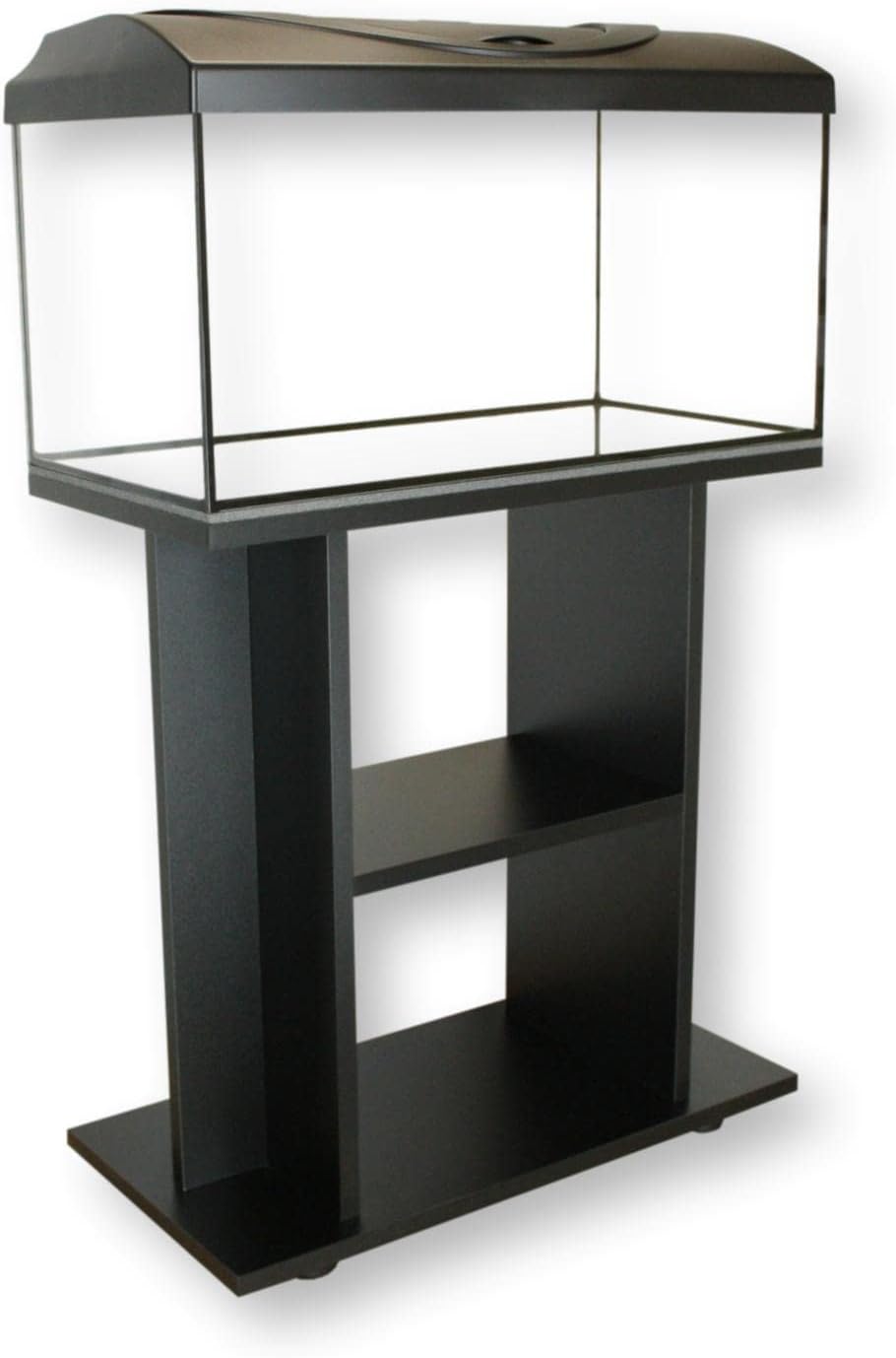 Aquarium Fish Tank with Stand/Filter/LED Lighting 60cm 2ft 58L (Black ...