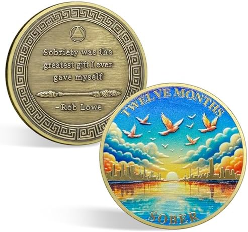 Amazon.com: LParkin 1 Year Sobriety Coin, Tree of Life Recovery Coin ...
