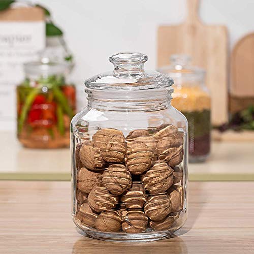 BE BENIGN Pop Random Design Airtight Lid Glass Storage Jar Containers ...