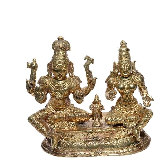 Buy Brass Statue of Hindu Deities Shiva and Parvati, 15 cm Height ...
