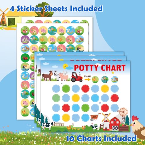 Snapklik.com : Potty Training Chart For Toddlers Boys & Girls, Farm ...