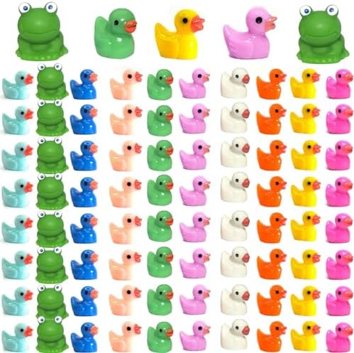 HEQU 100 Pcs Mini Resin Ducks, Tiny Miniature Ducks for Family Crafts ...