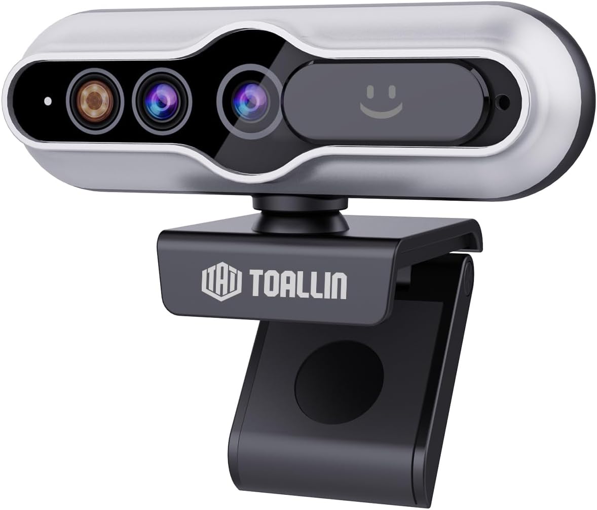 Amazon.com: TOALLIN 2K QHD Webcam with Windows Hello, Facial ...