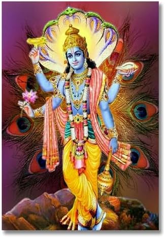 Vishu Ji | Hindu God Posters for Wall | A3 and A4 sizes | 400 GSM Paper | Gloss Lamination ...