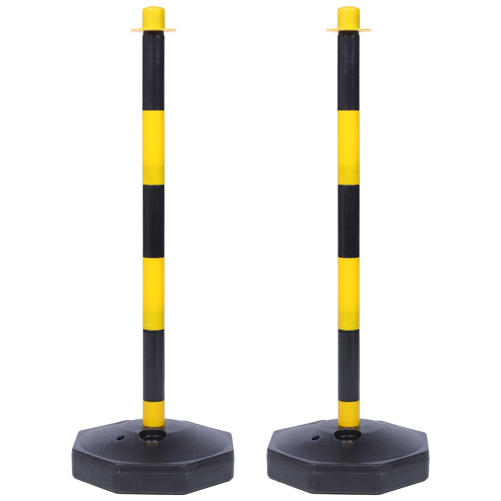 Plastic Stanchion Post Traffic Delineator Post Cones 2pcs Portable ...
