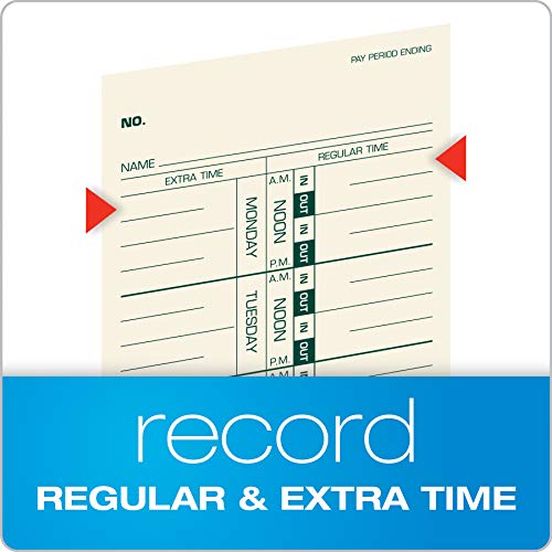 Snapklik.com : TOPS Time Cards, Weekly, 1-Sided, 3-1/2 X 9, Manila ...