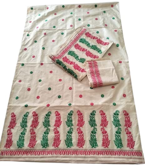 Buy Rajnetwork-Riha Jora Sador Mekhela Assamese Woven traditional Saree ...