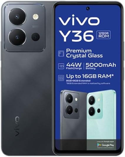 Vivo Y36 RAM 8GB ROM 256GB Meteor Black (V2247) : Amazon.co.za: Electronics