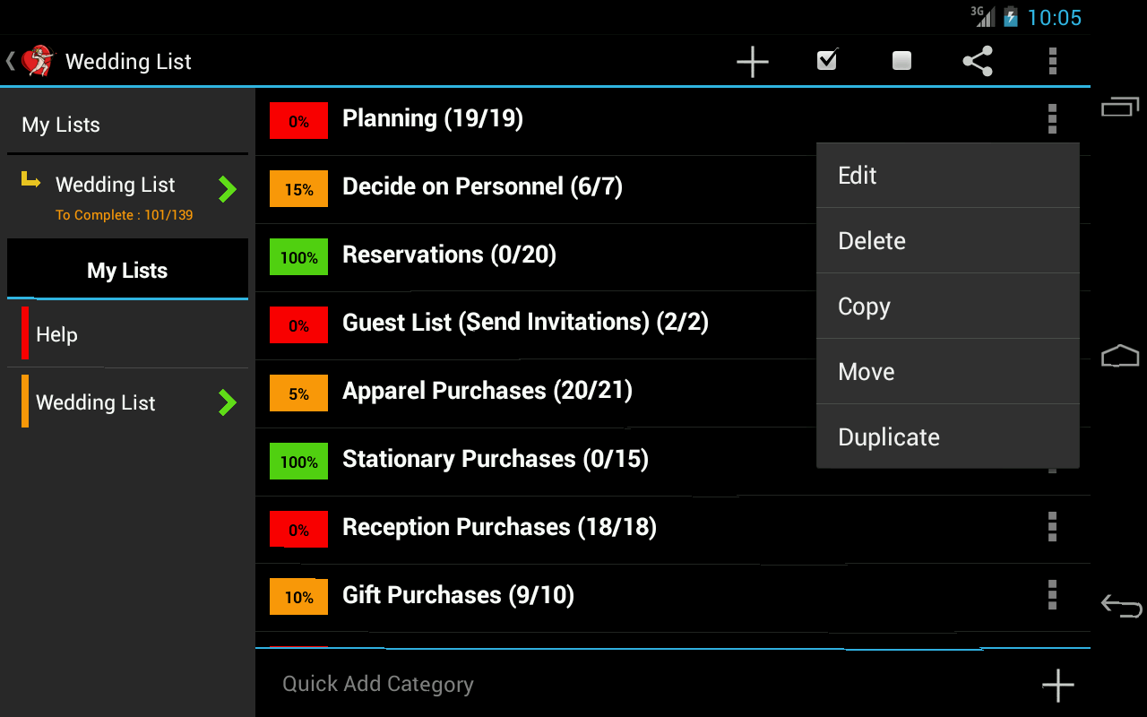 Wedding Checklist - App on Amazon Appstore
