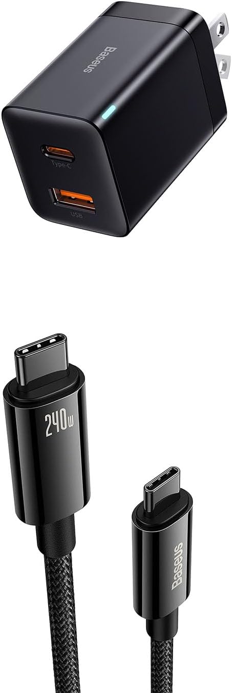 Amazon.com: Baseus USB C Cable, 240W PD 3.1 5A Fast Charging USB C to ...