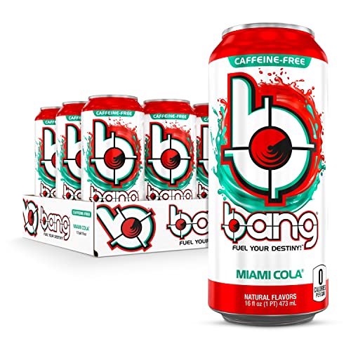 Snapklik.com : Bang Caffeine-Free, Miami Cola Energy Drink, Zero-Sugar ...