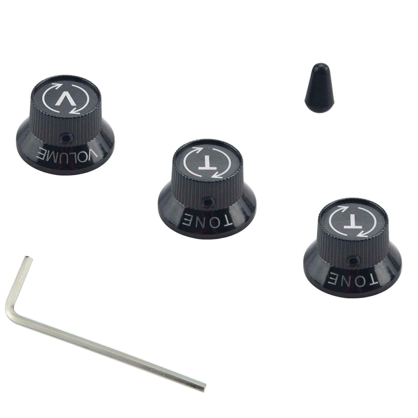 Amazon.com: Wwomusic Metal Electric Guitar 3PCS Control Knobs for 6MM ...