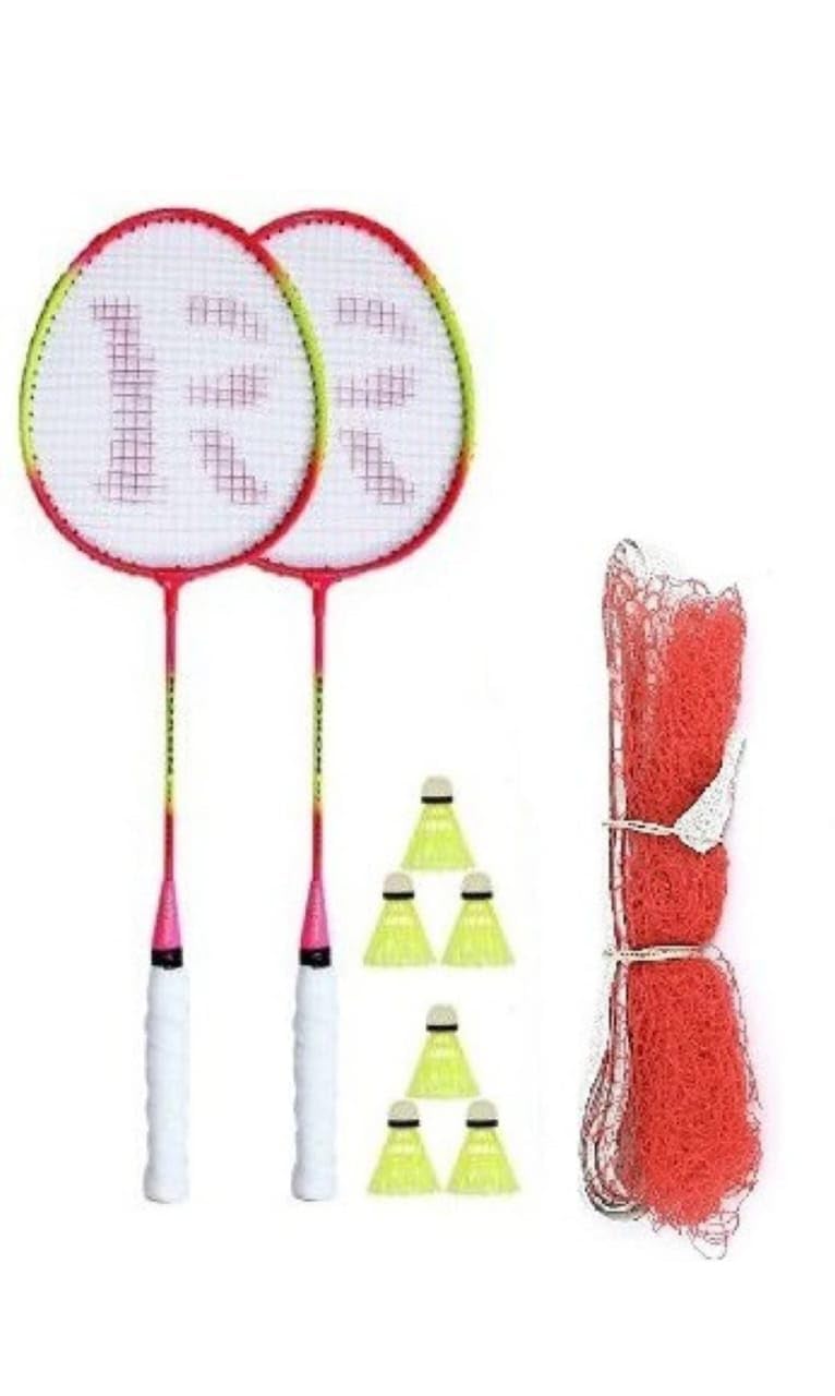 Buy VS POPULAR Badminton Set with 6 Piece Plastic Shuttles and 1 Piece ...