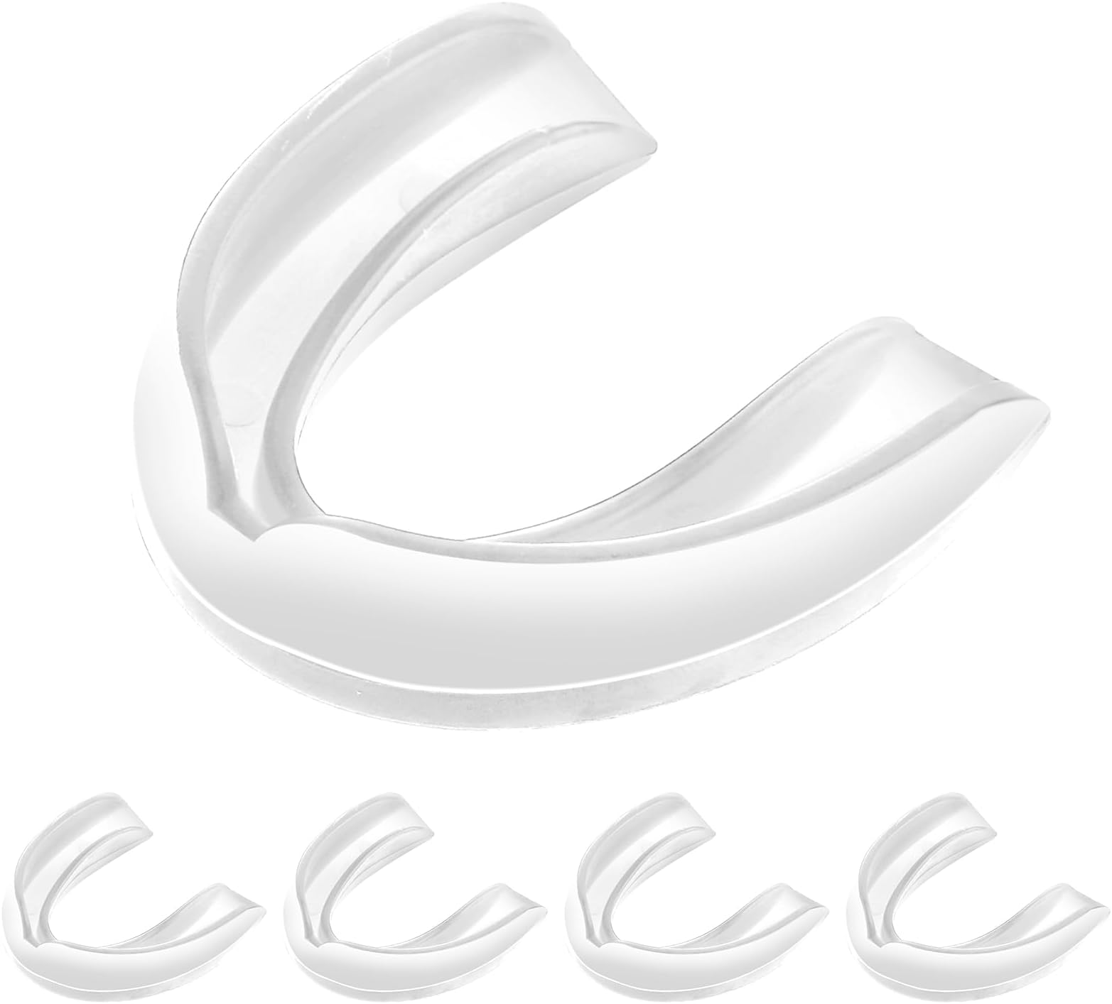 Amazon.com: Ptwola 5 Pieces Sports Mouth Guards Transparent Football ...