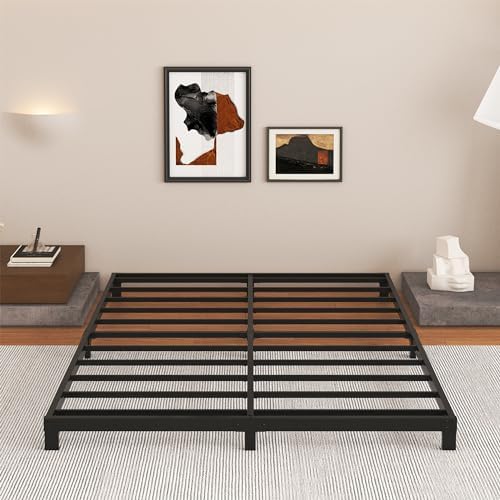Amazon.com: Yicensen 6 Inch Low Profile King Bed Frame with Rounded ...