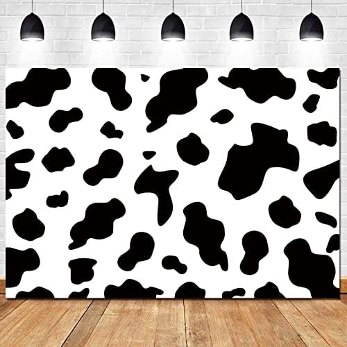 Amazon.com : Cow Print Photography Backdrops 9x6FT Black and White Cow ...