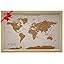 Splosh Travel Map - Large World Map Pin Board in White, Wooden Frame ...