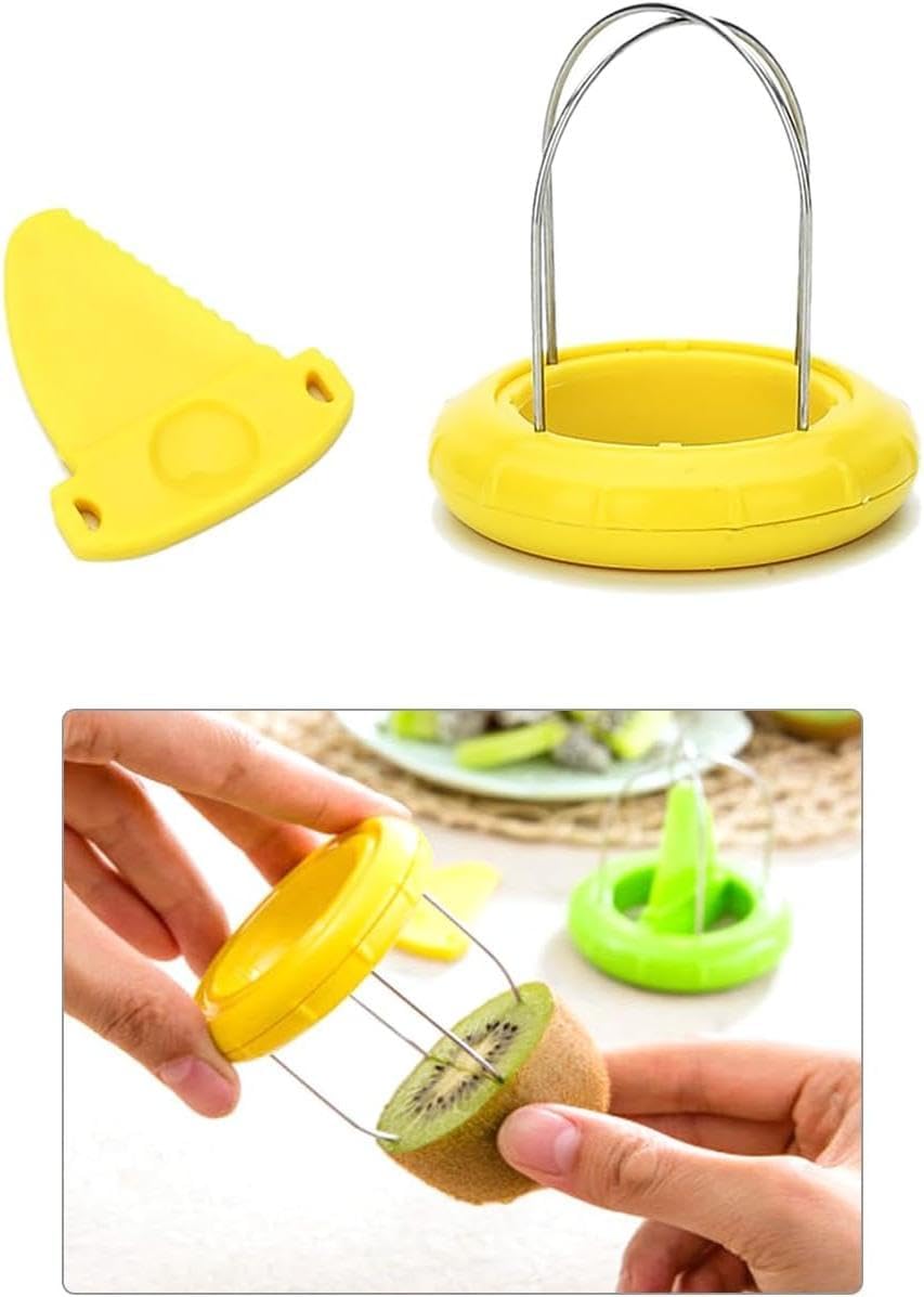 Amazon.com: Yellow Kiwi Peeler,Easy-Grasp Kiwi Tool,2-In-1 Stainless ...