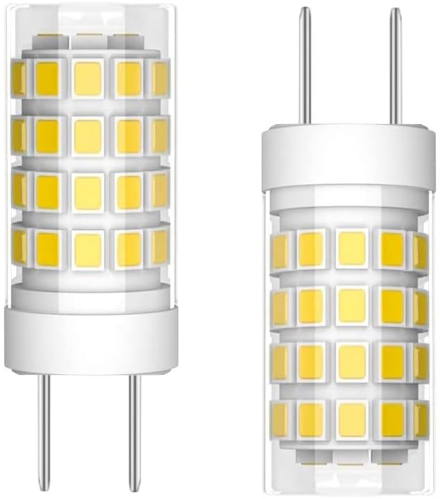 2-Pack GY6.35 LED Bulb 4W Bi-pin Base 40W Halogen Bulb Replacement T4 ...