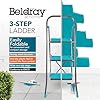 Beldray LA024510TQ 3 Step Ladder - Non-Slip Folding Ladder, Approx 2.5m ...