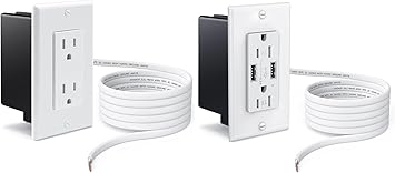 Amazon.com: ELECPOW in Wall Outlet Relocation Kit, Power Plug Outlet ...