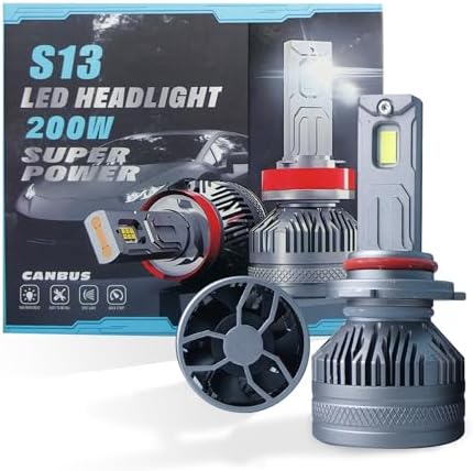 H8, H9, H11 Led headlight bulb,200W super power S13 led headlight, Pack ...