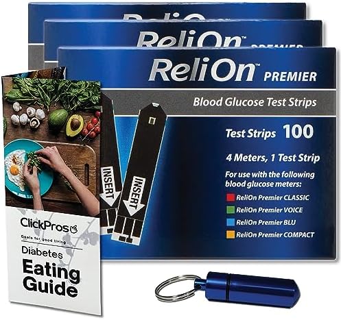 Amazon.com: ReliOn Reli On Premier Blood Glucose Test Strips, 3 Pack ...
