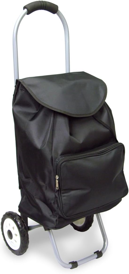Shopping Trolley with Storage Bag and Handle - Collapsible Trolley with ...