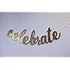Amazon.com: All About Details Celebrate Cursive Gold Banner, 1set ...