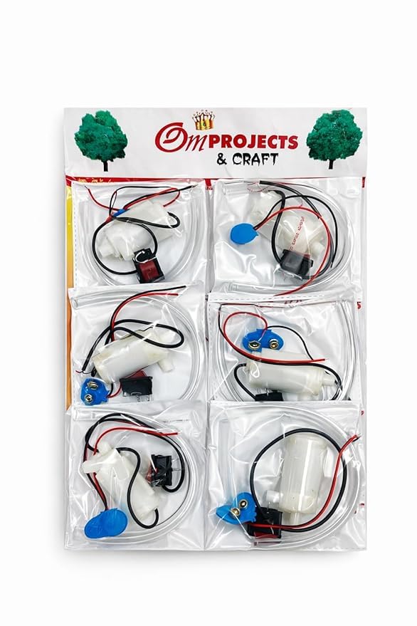 Projects & Craft Mini DC Water Pump DIY Kit with Pipe, Switch & Battery ...