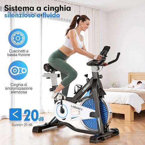 LABGREY Cyclette Spinning Professionale, Spin Bike Cyclette da Camera ...