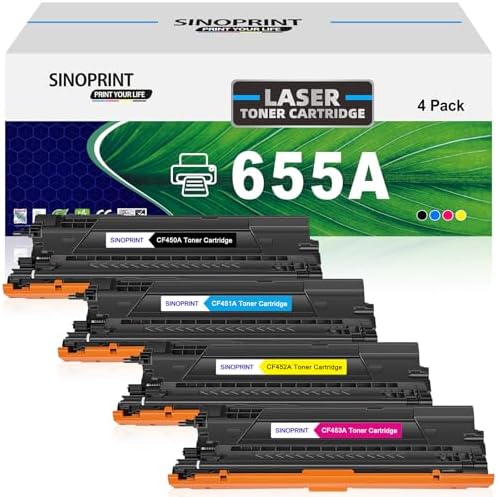 Amazon.com: 655A Toner Cartridge Replacement for HP 655A CF450A Color ...