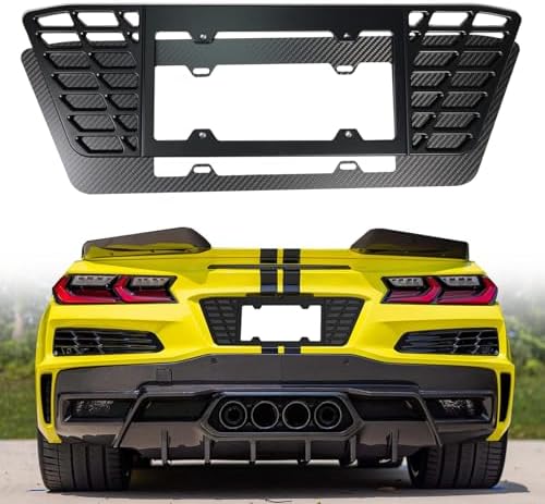 Amazon.com: NUBEHONE Rear License Plate Frame Fit for Corvette C8 2020 ...