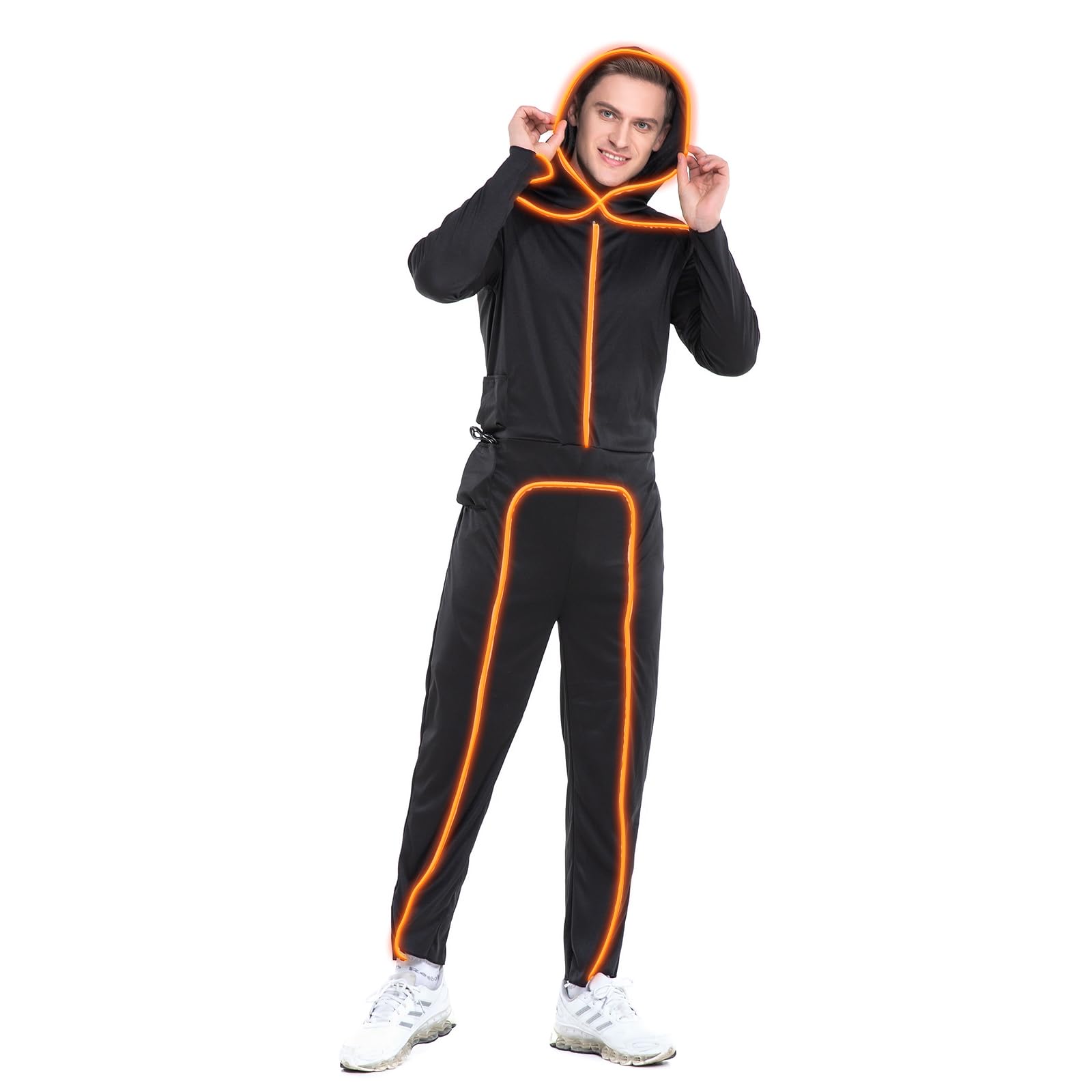 Snapklik.com : Light Up Stick Figure Costume Adult, Halloween Led Stick ...