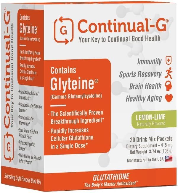 Amazon.com: CONTINUAL G Glyteine 415mg Powder, 20 Sachets of ...