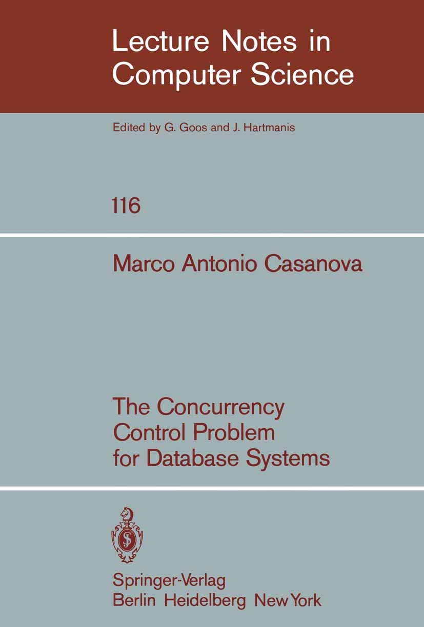 The Concurrency Control Problem For Database Systems Lecture Notes In Computer
