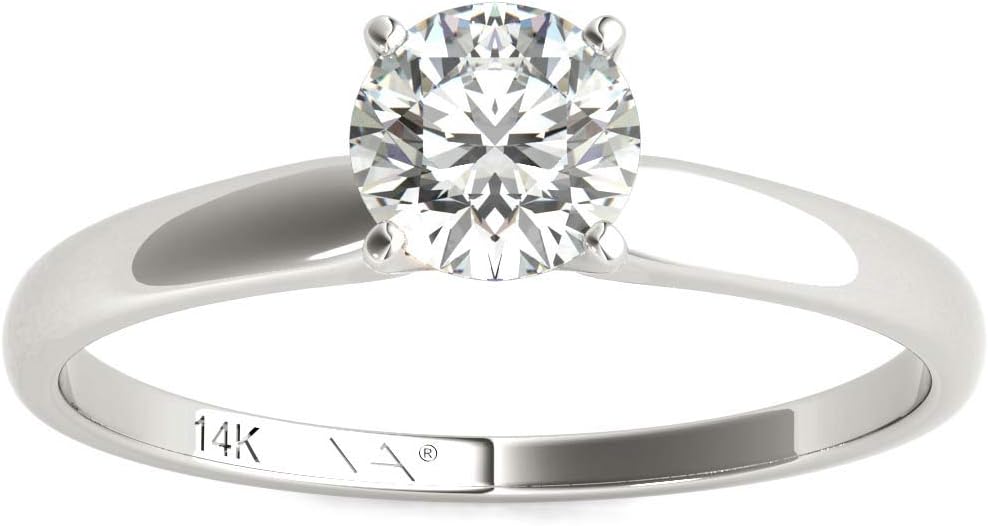 Diamond Studs Forever - Anillo compromiso diamante solitario de 1/2 ...
