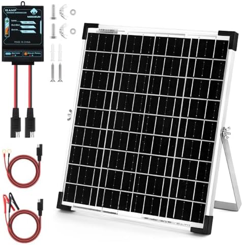 Amazon.com : VOLT HERO 20W Solar Panel Kit, 12V Solar Battery Trickle ...