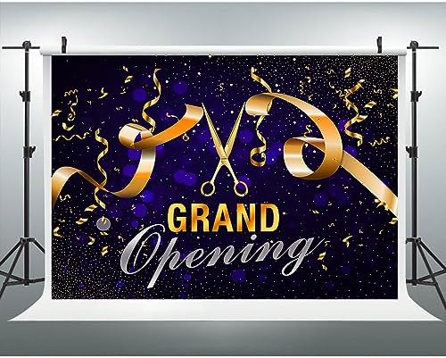 Amazon.com : LUCKBTY 9X6FT Grand Opening Backdrops Gold Ribbon Cutting ...