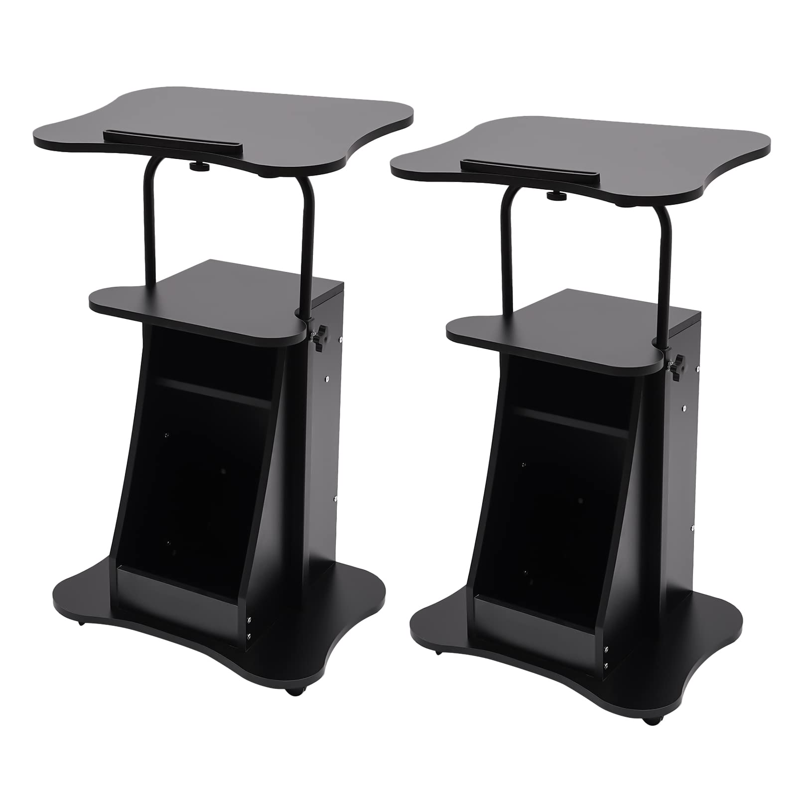 Snapklik.com : Mobile Laptop Podium Set Of 2, 26-43in Height Adjustable ...