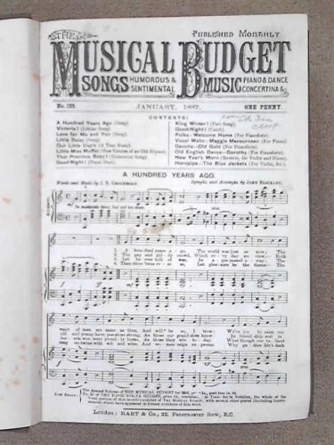 The musical budget Magazine January 1887 to December 1888: unknown ...