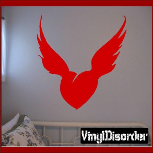 Amazon.com: Heart Solid Wings Wall Decal - Vinyl Decal - Car Decal ...