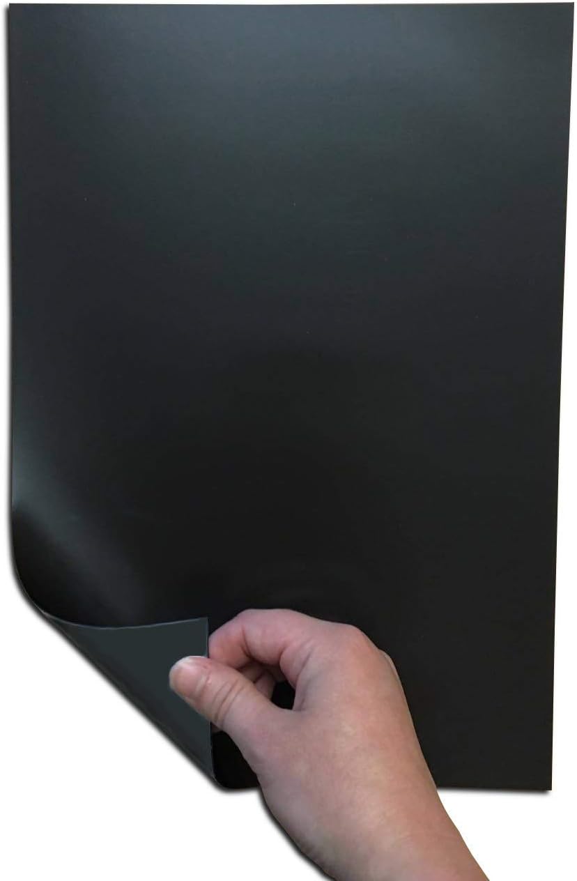A4 Plain 0.5mm Rubber Steel Ferrous Sheet (10 Sheets of Magnetically ...