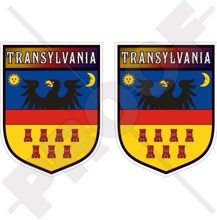 TRANSYLVANIA Transylvanian Shield ROMANIA 75mm (3") Vinyl Bumper ...