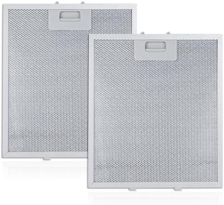 2 Pack Cooker Hood Filter 320 x 260 mm, Universal Metal Grease Filter ...