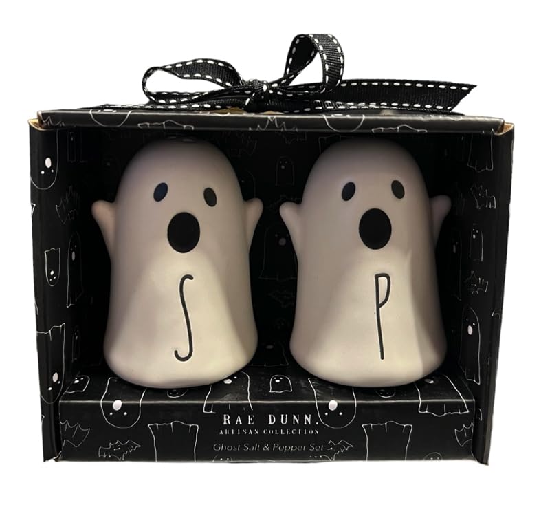Amazon.com: Rae Dunn Halloween Ghost Salt and Pepper Shakers: Home ...