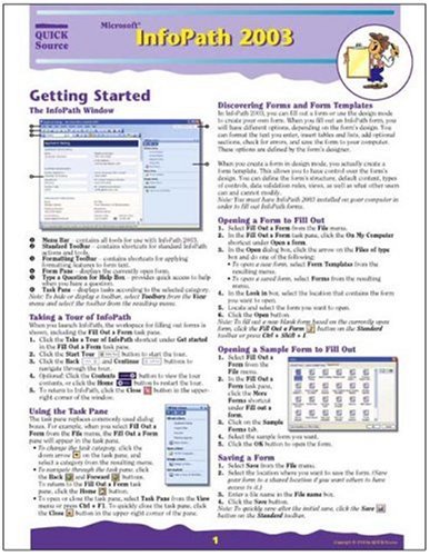 Microsoft InfoPath 2003 Quick Source Reference Guide: Quick Source: 9781932104165: Amazon.com: Books
